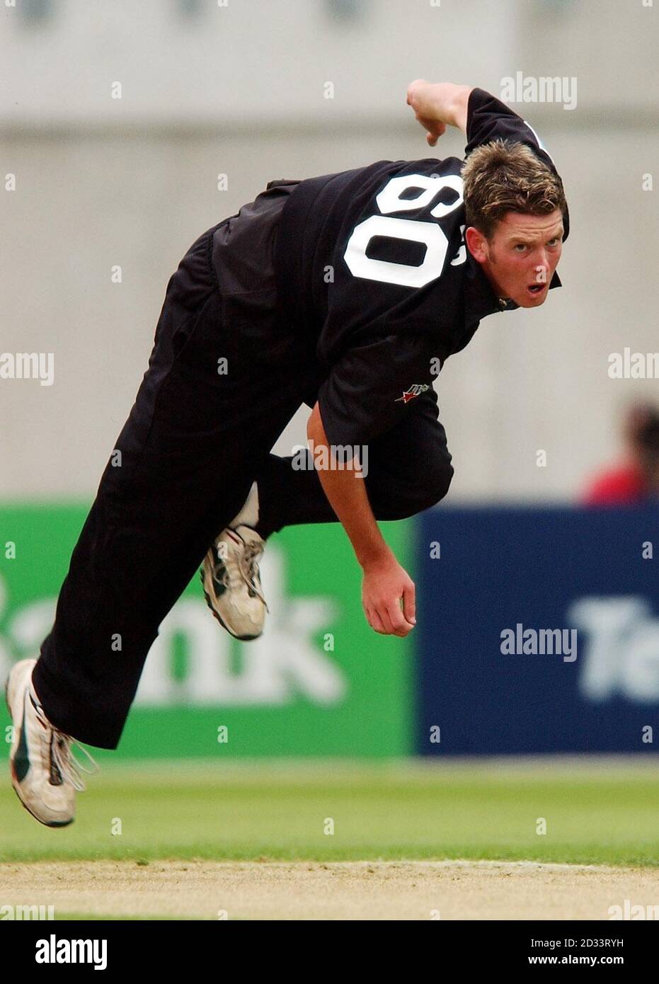 New Zealand's Ian Butler in action during his debut in the first one ...