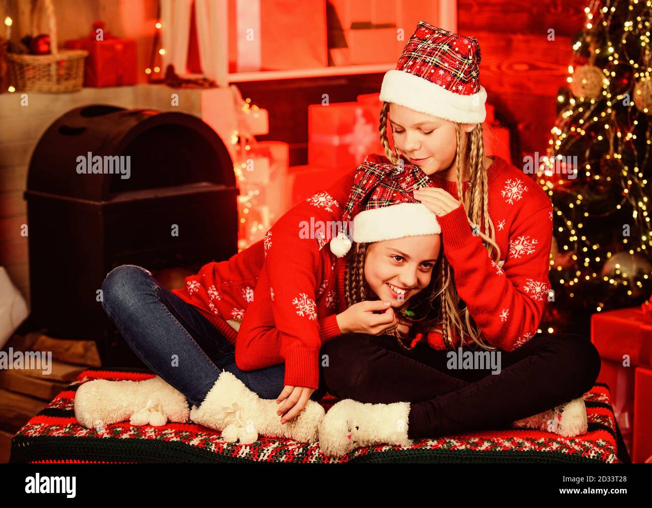 Girls friends soulmates celebrate christmas. Happy holidays. Fun and ...