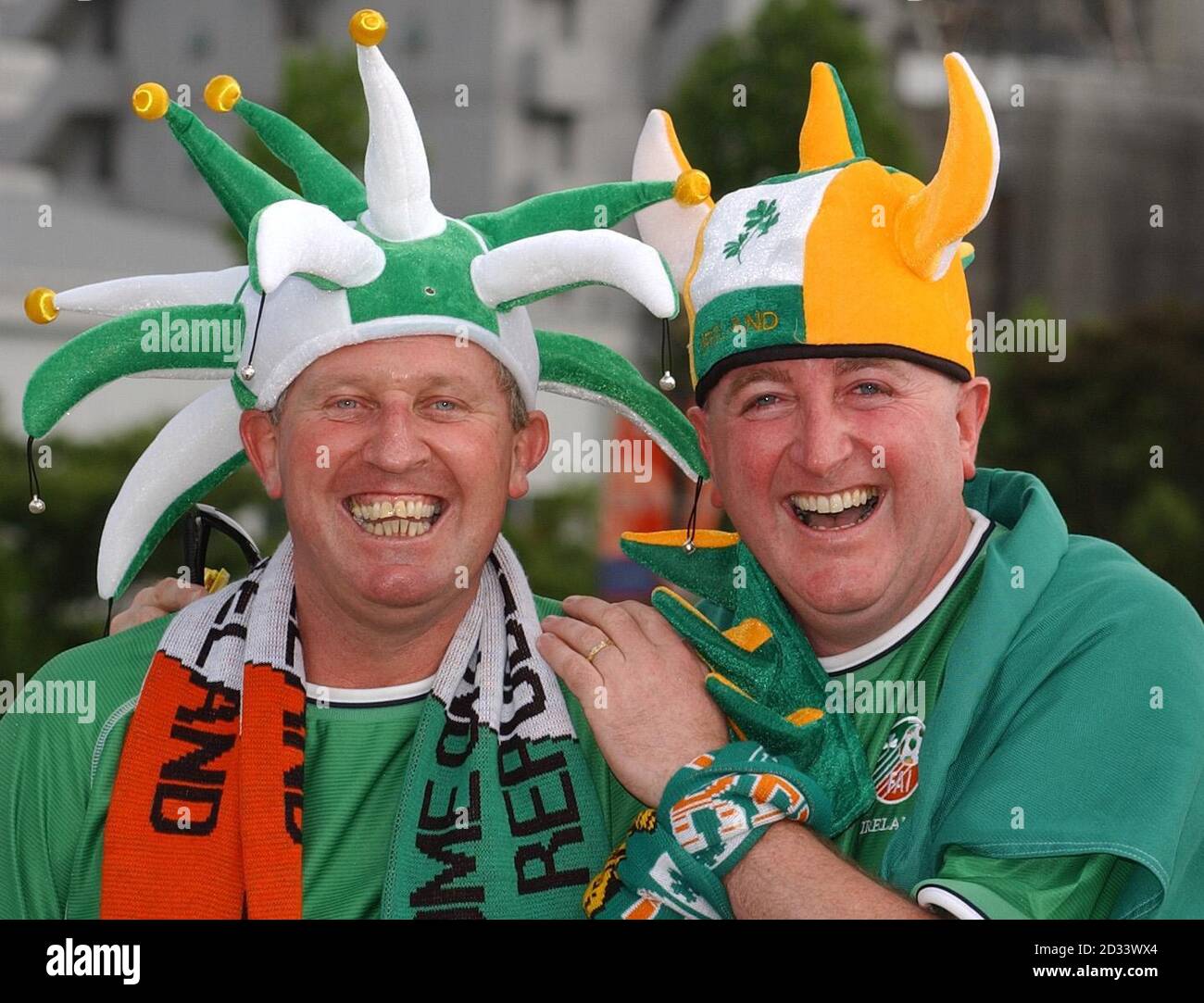 Irish fans Dennis O'Callaghan (left) and Lar Luddy from Mallow, Co ...