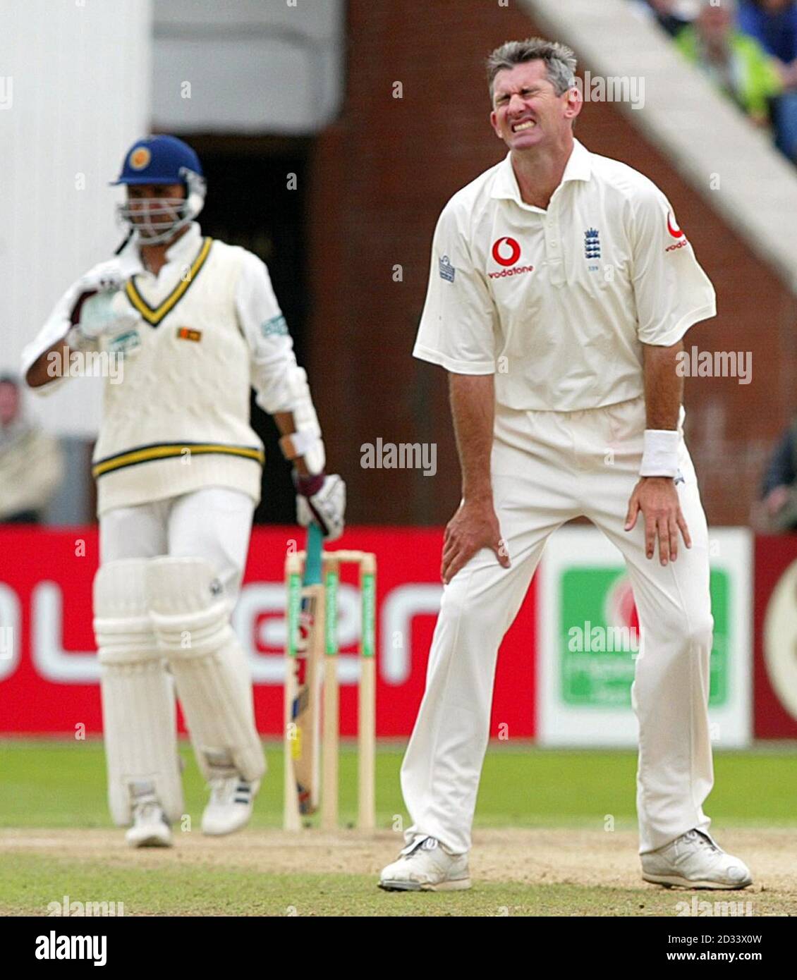 Cricket action bowling andrew caddick hi-res stock photography and ...