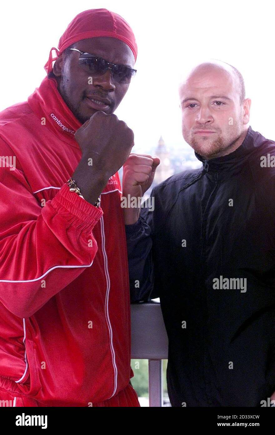 Olympic Heavyweight boxing champion Audley Harrison (left) stands next ...