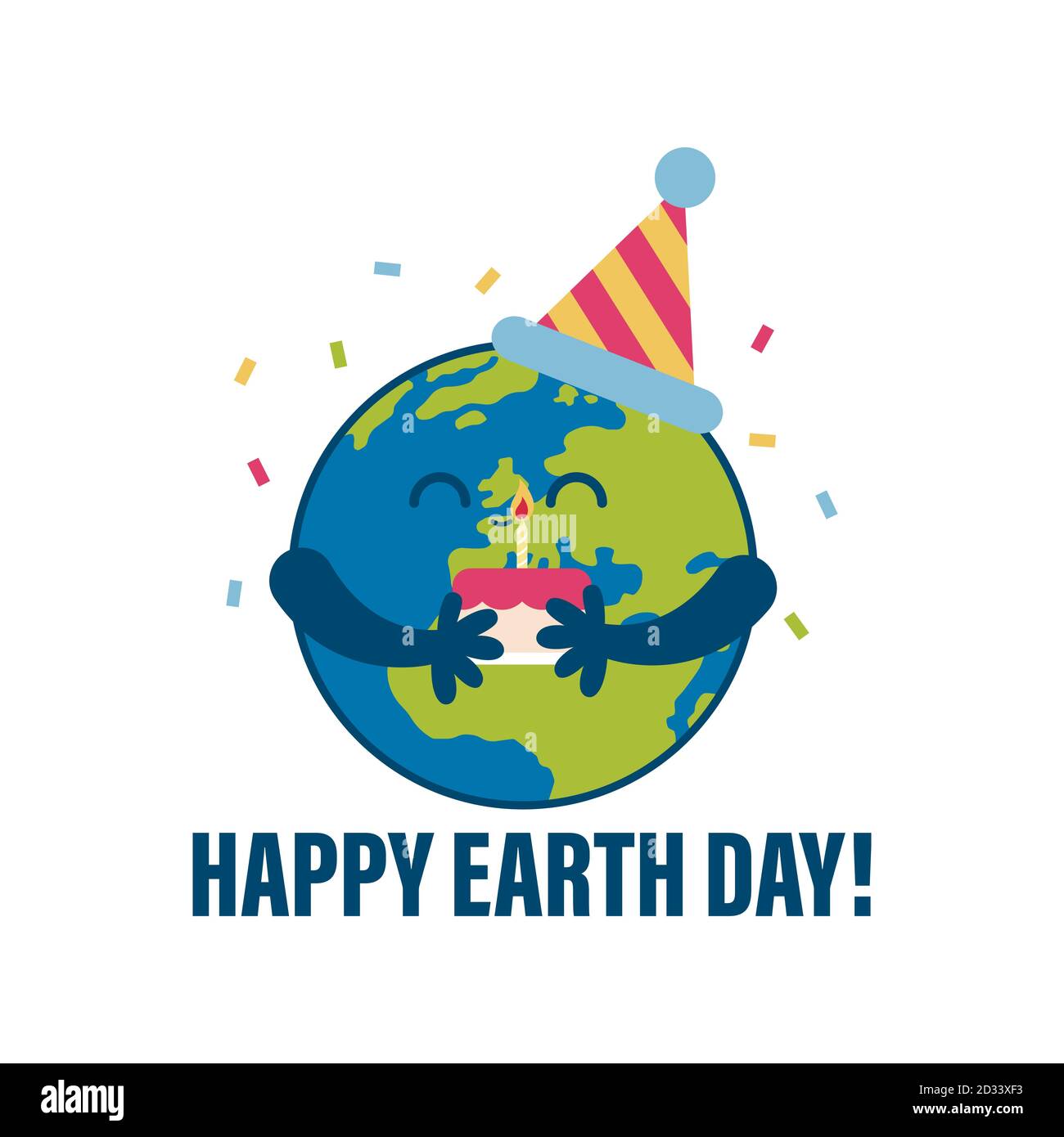 Happy Earth Day Banner Illustration of a happy earth day banner, for ...