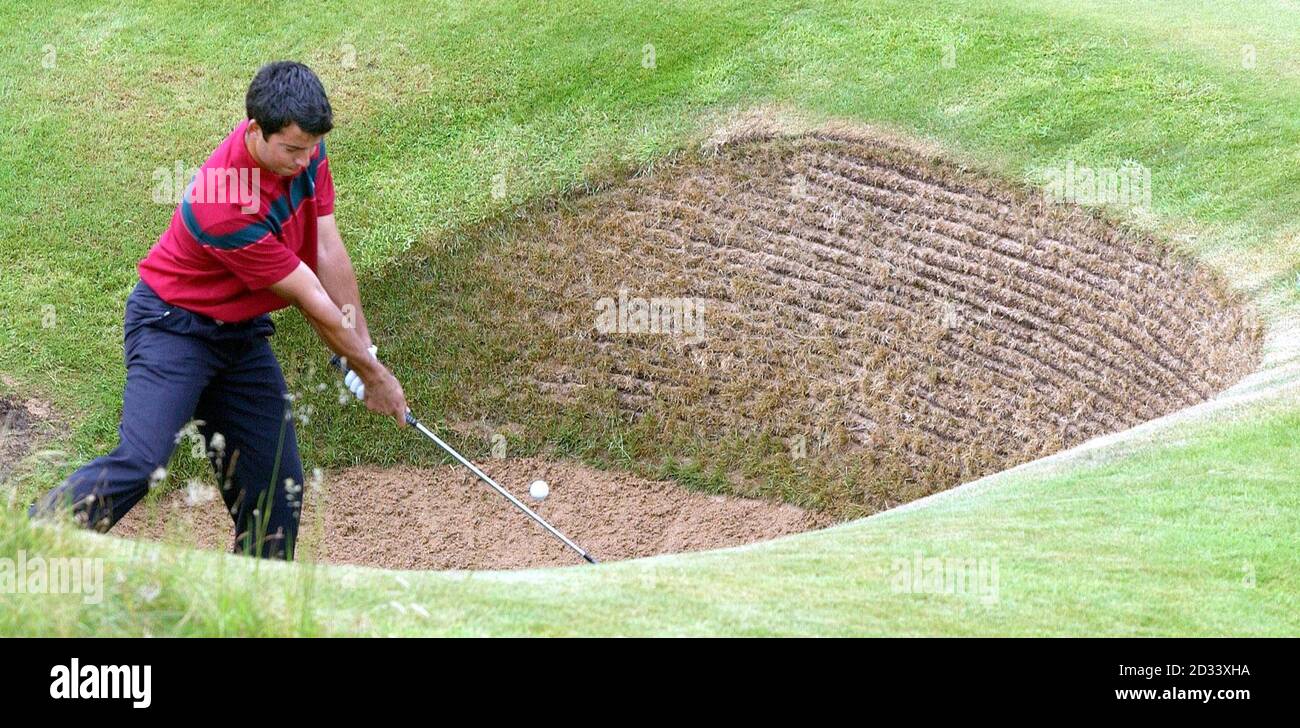 Plays out of a bunker on the 13th hi-res stock photography and images ...