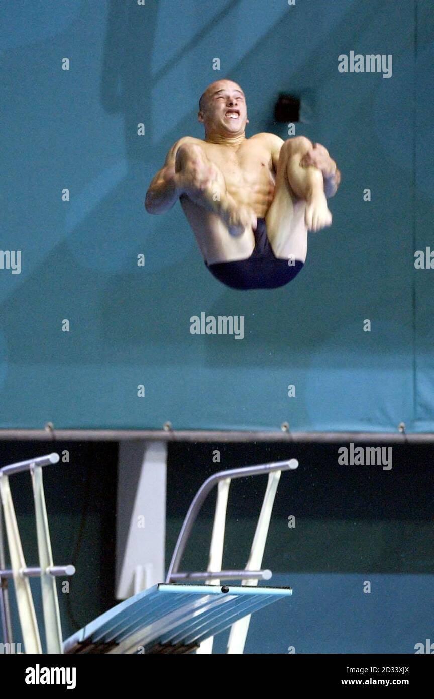 England's Pete Waterfield in action during the men's 1 metre ...