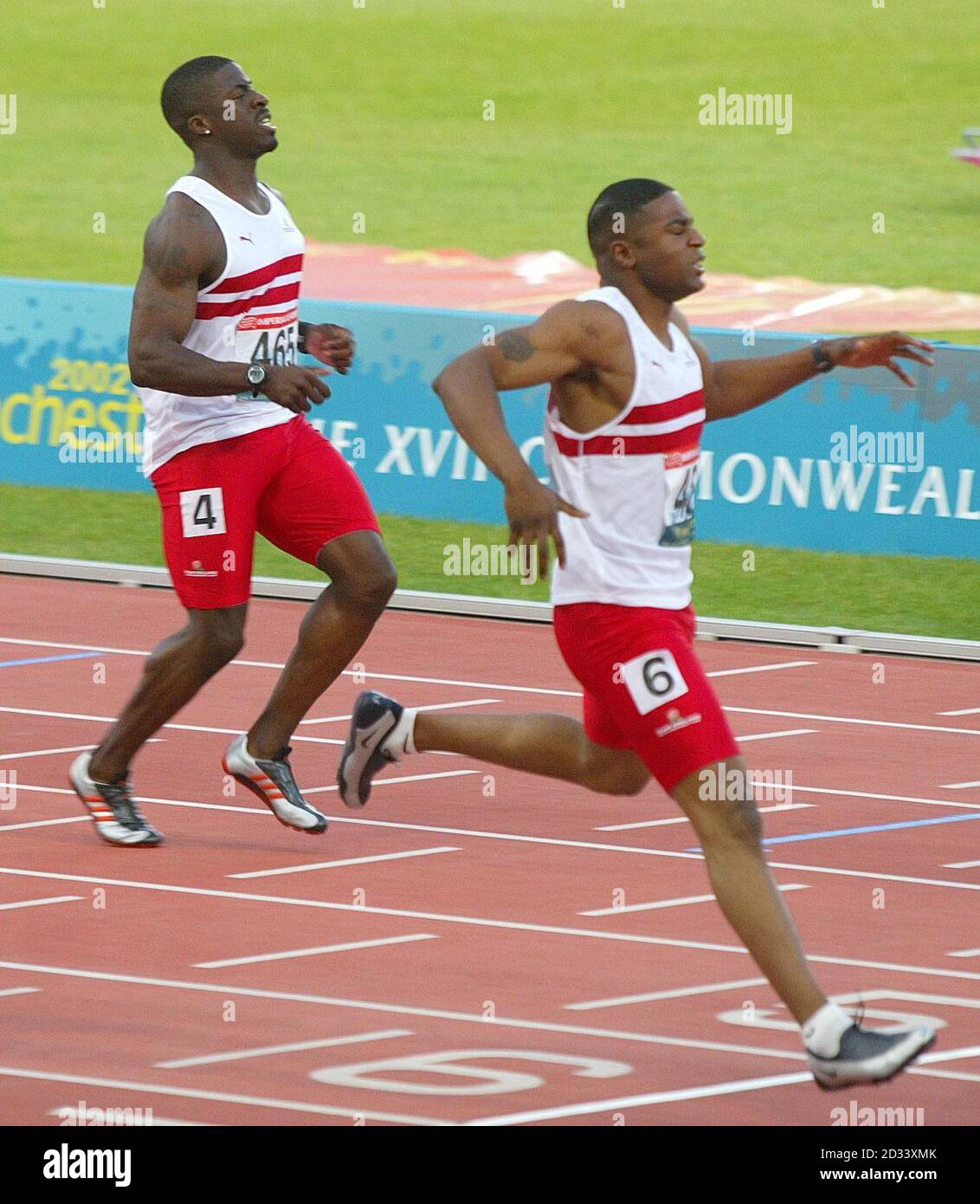 In commonwealth games mens 100 meters final city manchester stadium hi ...