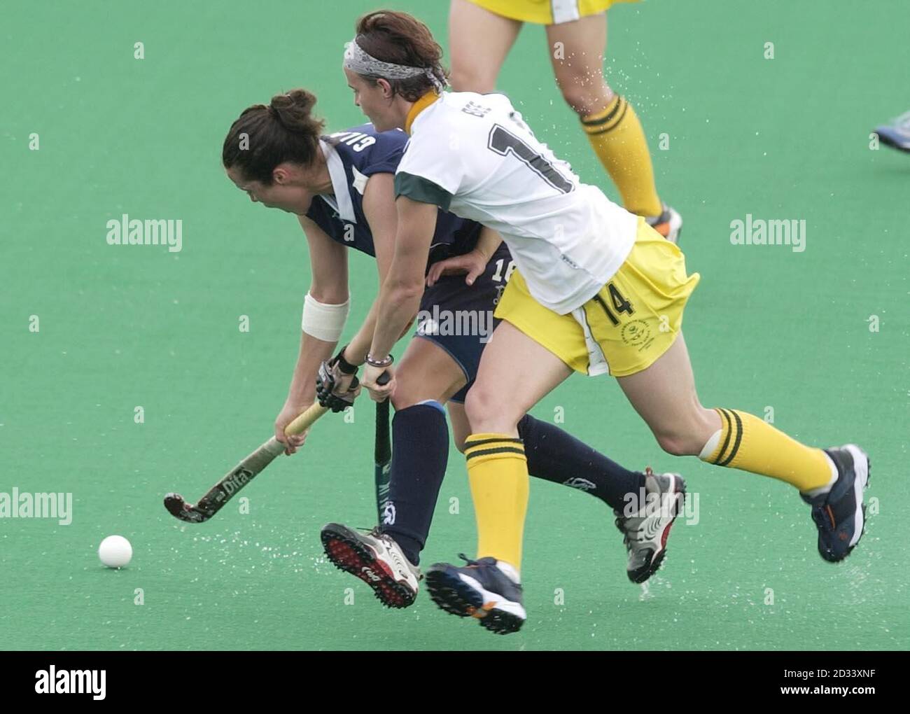 Scotland's Susan Gilmore under pressure from South Africa's Kerry Bee ...