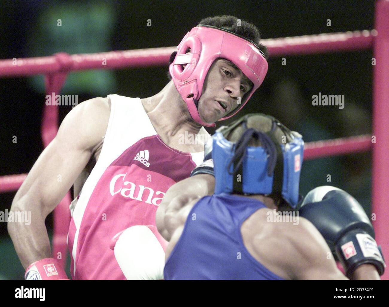 Gold medal prospect, Canadian Jean Thenistor Pascal during his victory ...