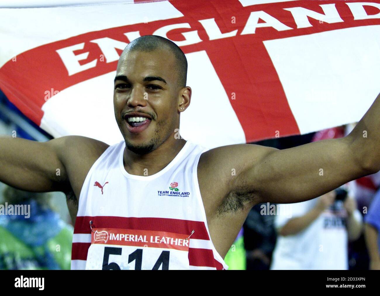 England's Nathan Morgan celebrates winning gold in the Long Jump at ...