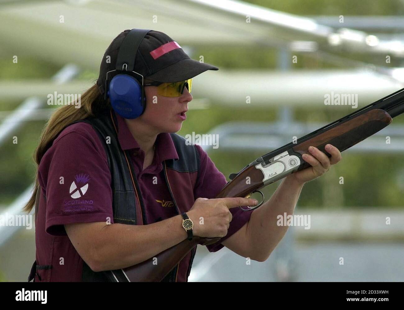 Scotland's Bronze Medal Edith Barnes in the Womens Skeet Singles ...