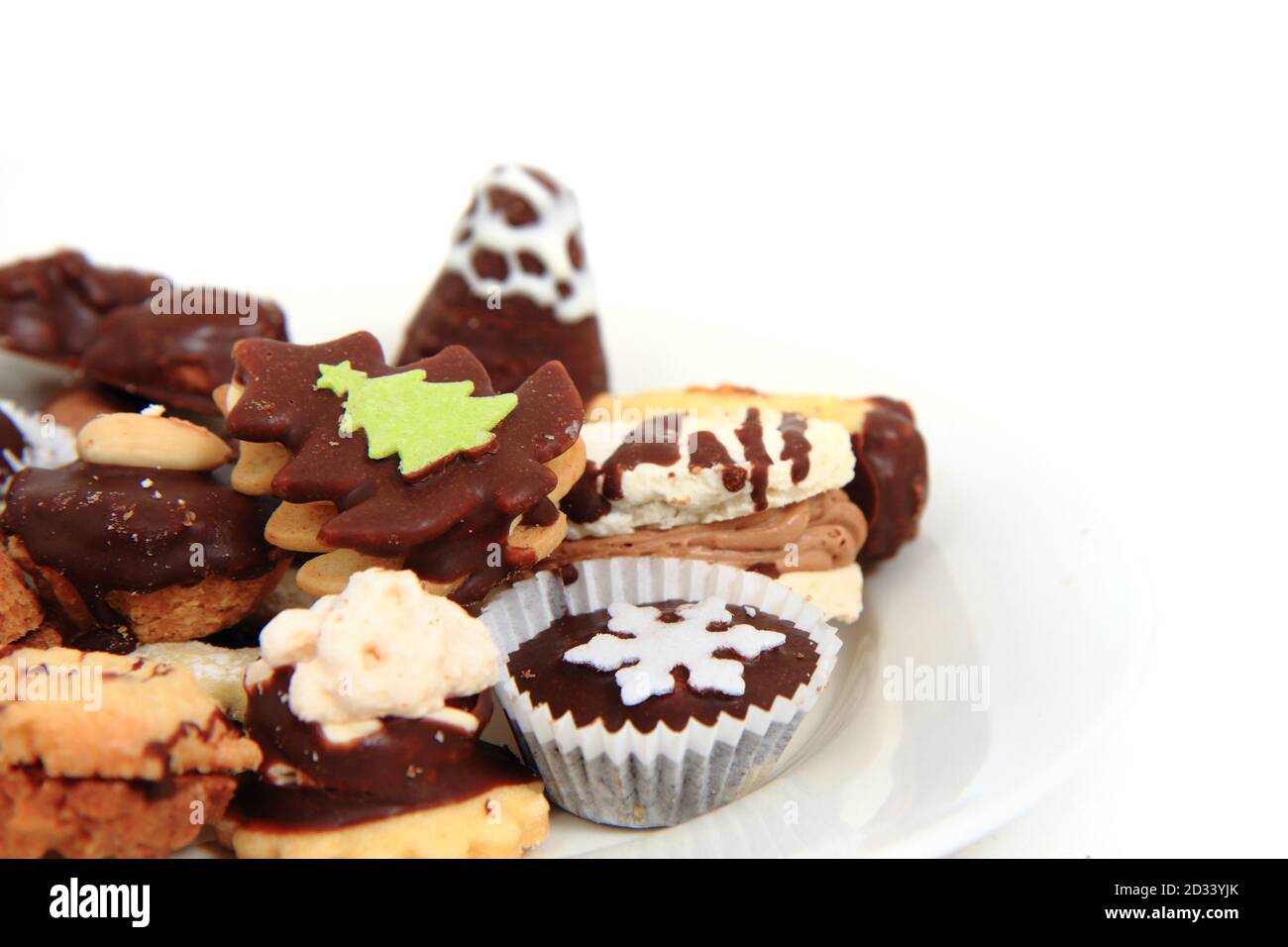 traditional czech christmas cookies as nice holiday food background ...