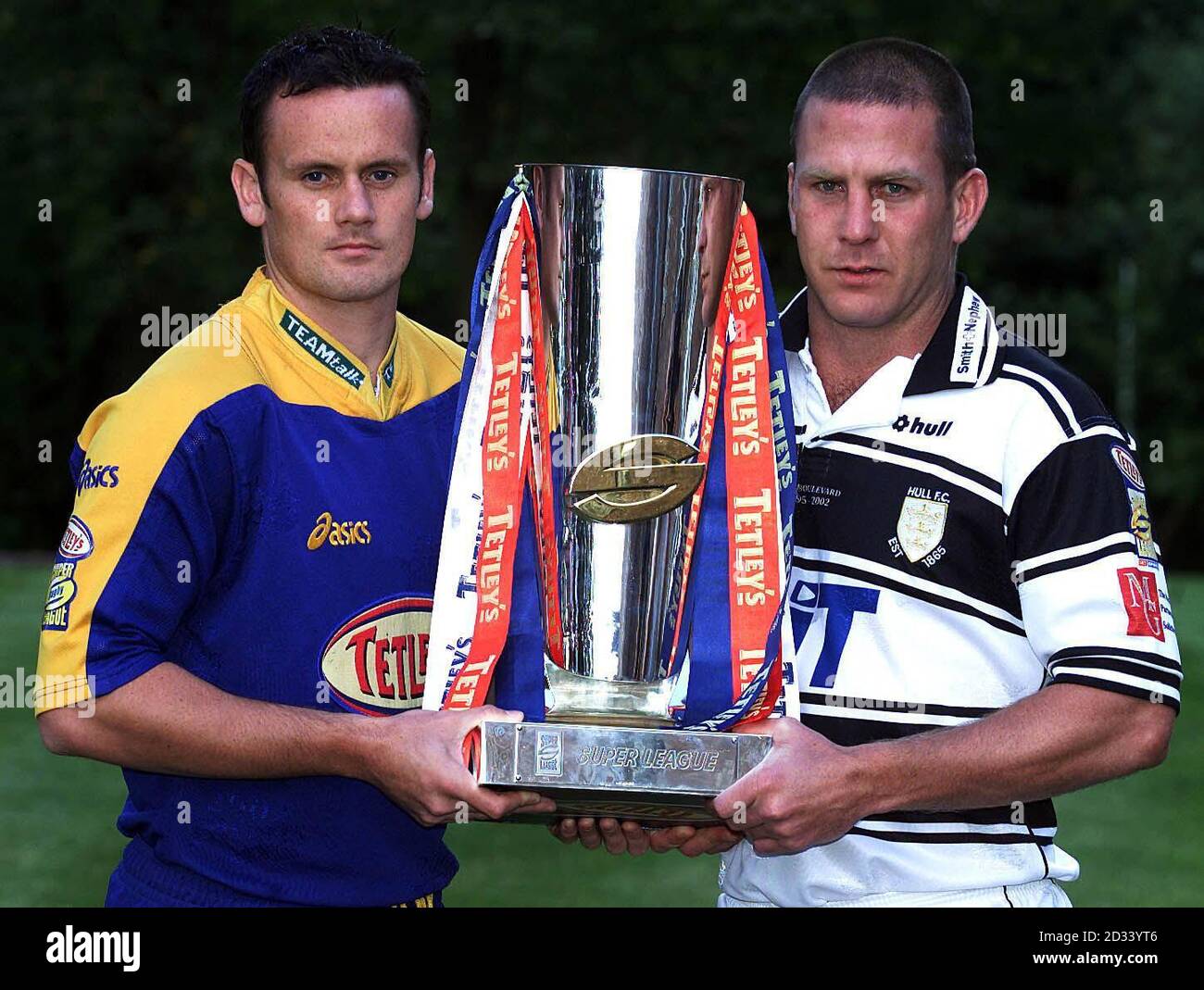 Rugby League Captain's Francis Cummins of Leeds Rhinos (left) and Jason ...