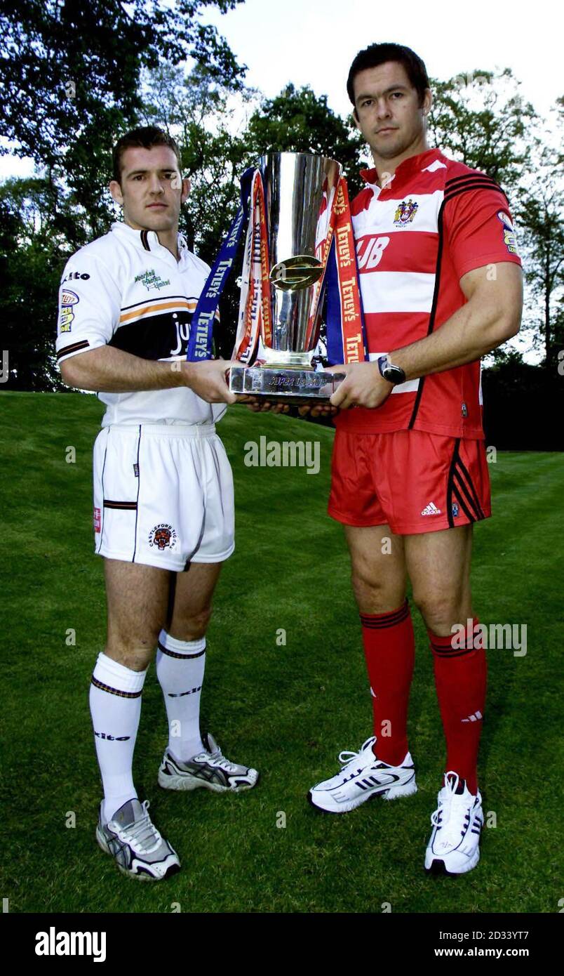 Rugby League Captain's Danny Orr (left) of Castleford Tigers and Andy ...