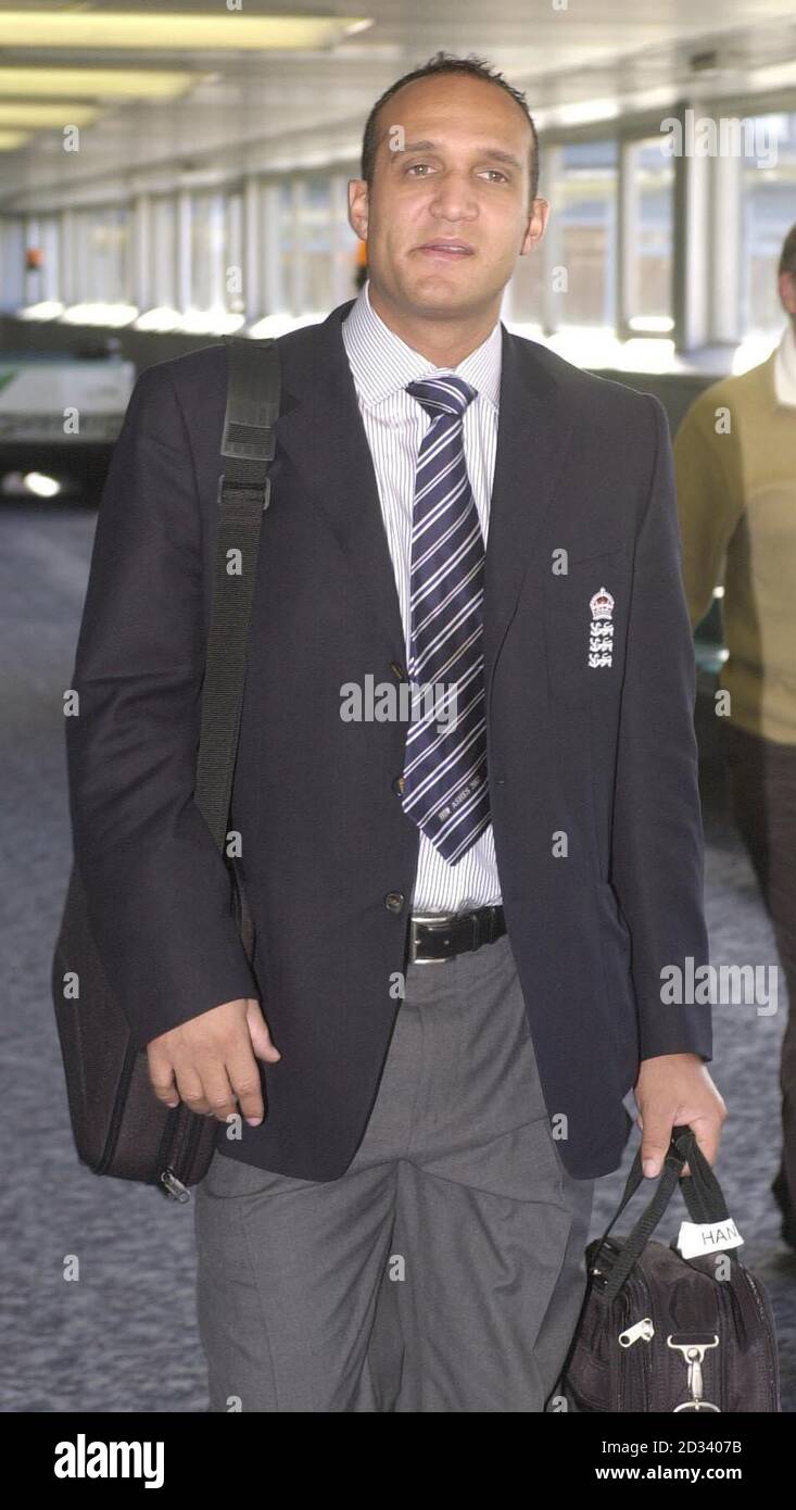 England cricketer Mark Butcher leaves Heathrow Airport for Ashes Tests ...
