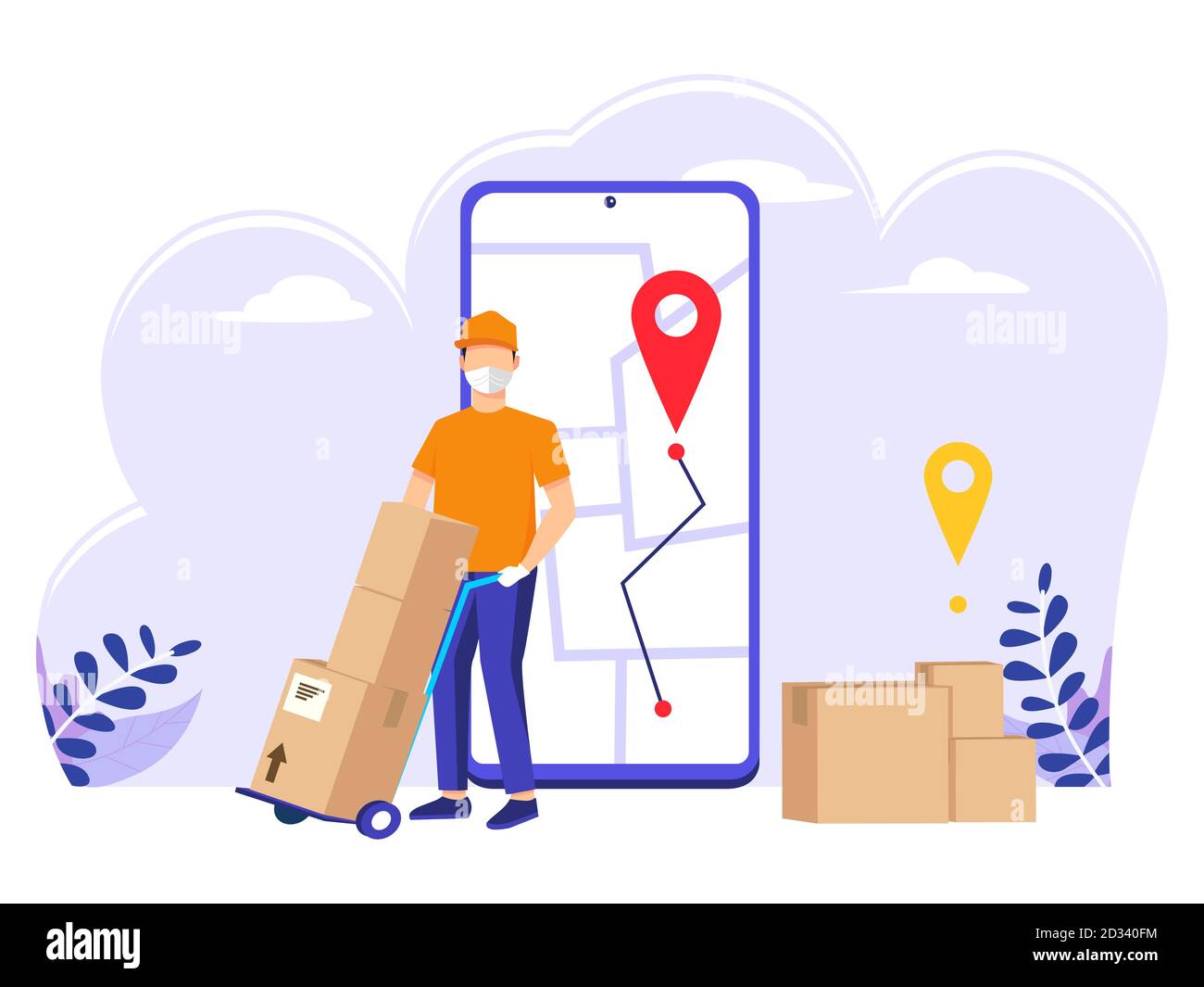 Fast online order delivery. Couriers send goods or postal packages by ...