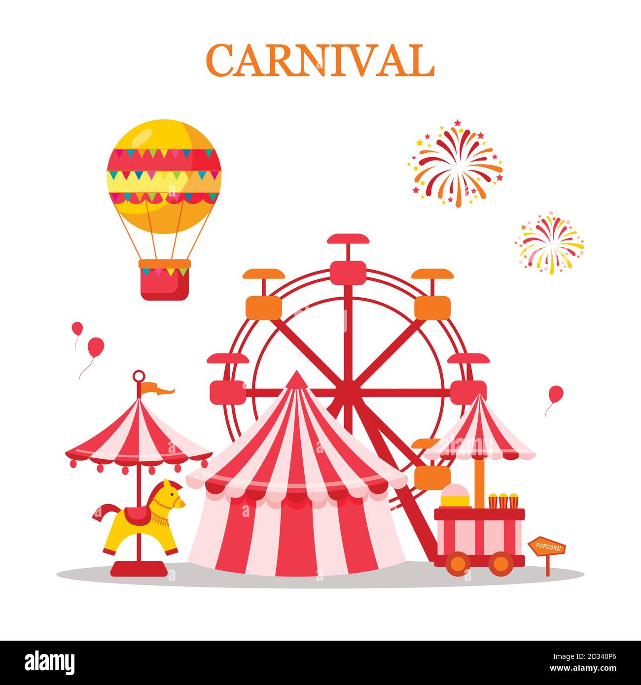 Vintage amusement park graphics hi-res stock photography and images - Alamy