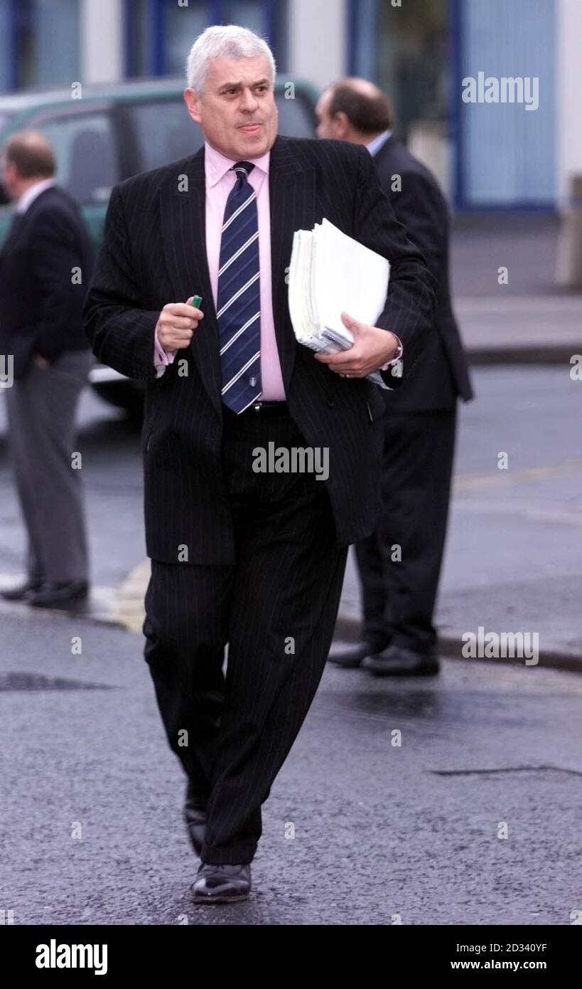 Leeds United chairman Peter Ridsdale arrives at Elland Road Stadium ...