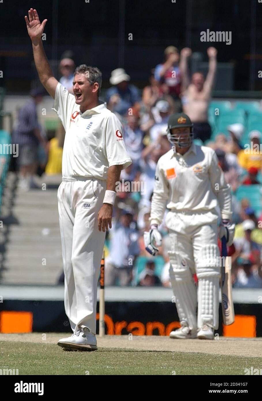 Sport cricket action celebrating andrew caddick hi-res stock ...