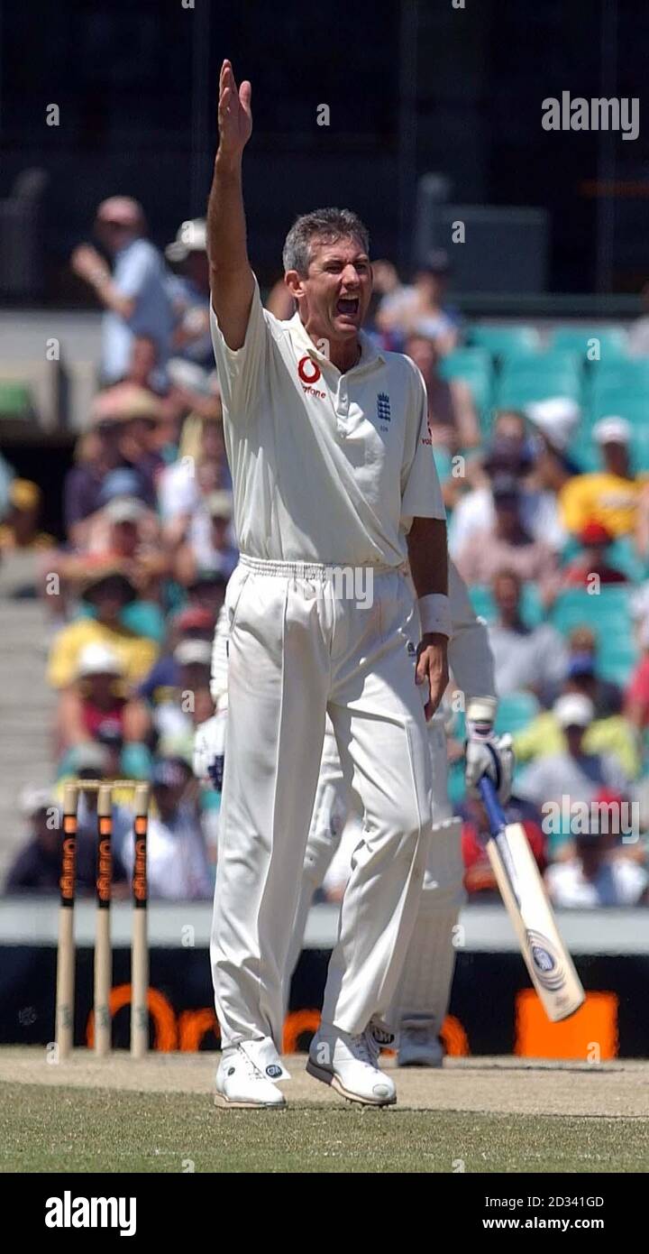 England bowler andrew caddick successfully appeals hi-res stock ...