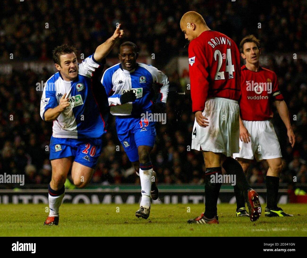 Sport football action celebrating arm raised pointing david thompson hi ...