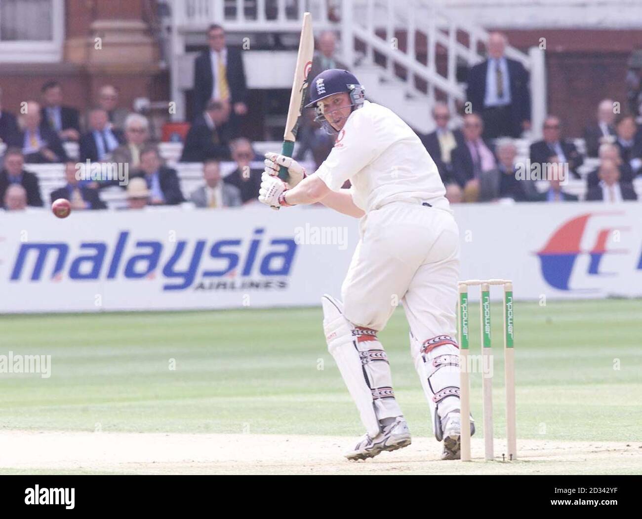 England test debutante Anthony McGrath plays Zimbabwe bowler Douglas ...