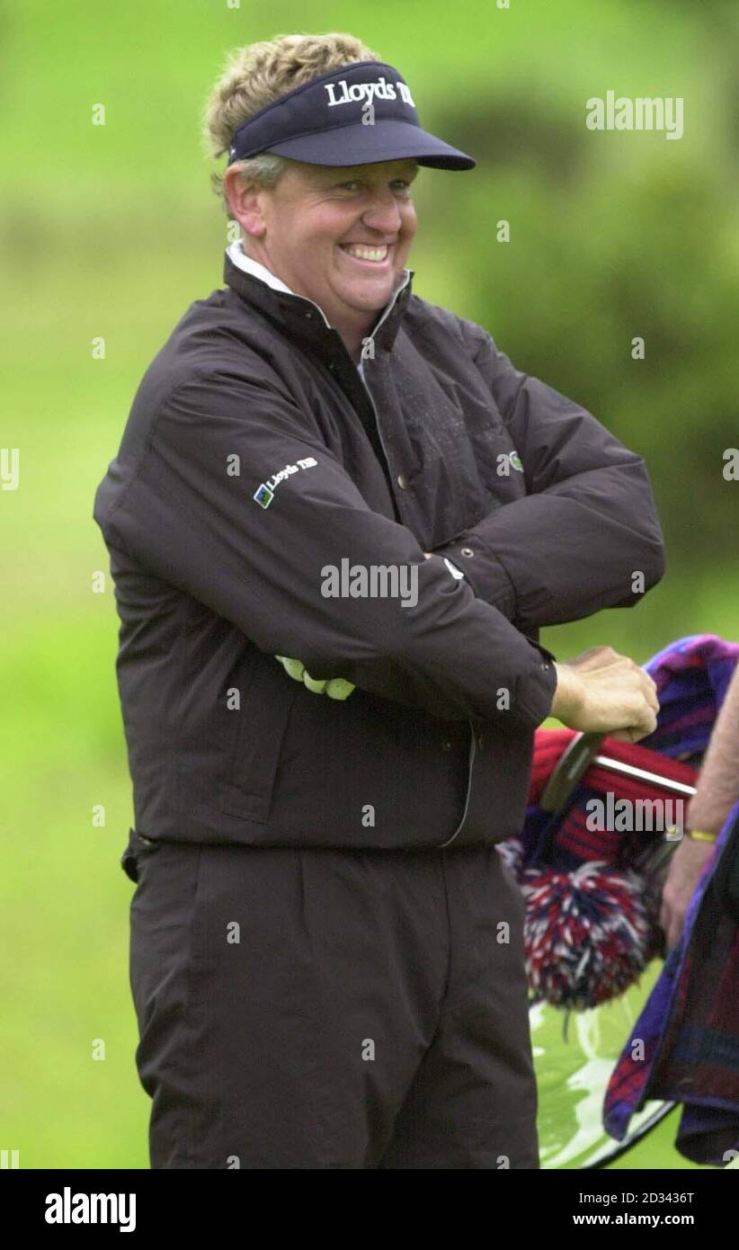 Golfer Colin Montgomerie during his pro-am round at Gleneagles prior to ...