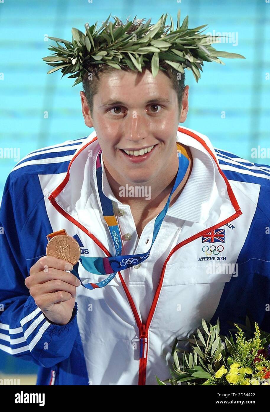 British swimmer David Davies from South Glamorgan, Wales, celebrates ...