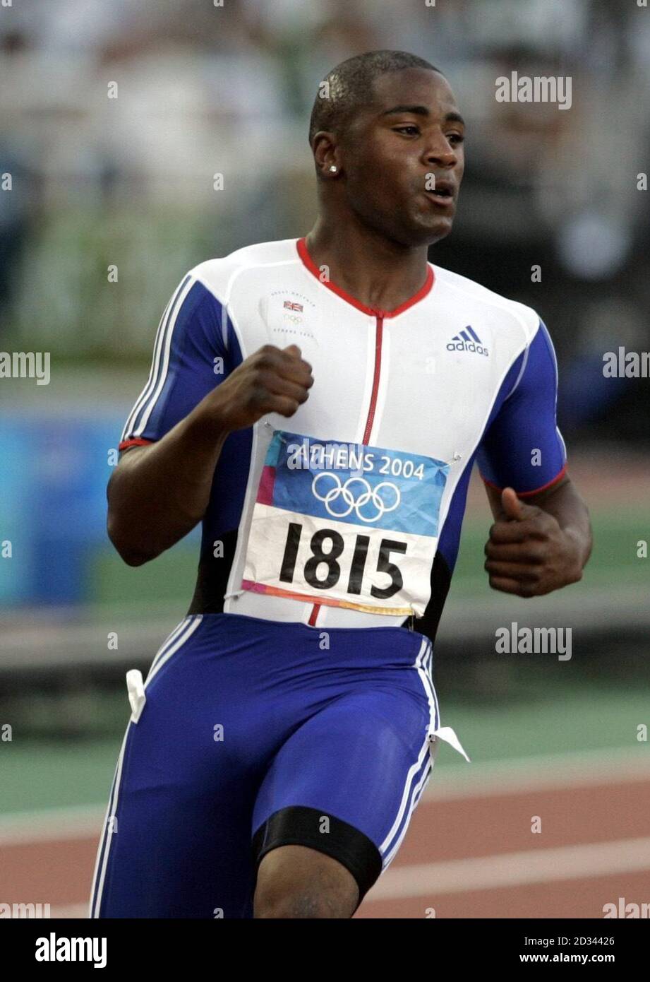 Great britains mark lewis francis in action in the 100m hi-res stock ...