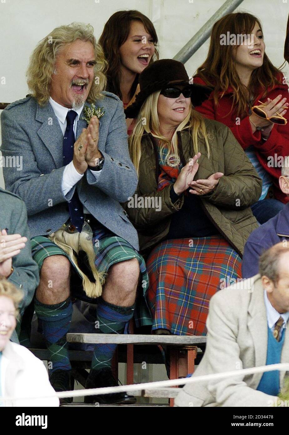 Comedian Billy Connolly and wife Pamela Stephenson enjoy the Lonach ...