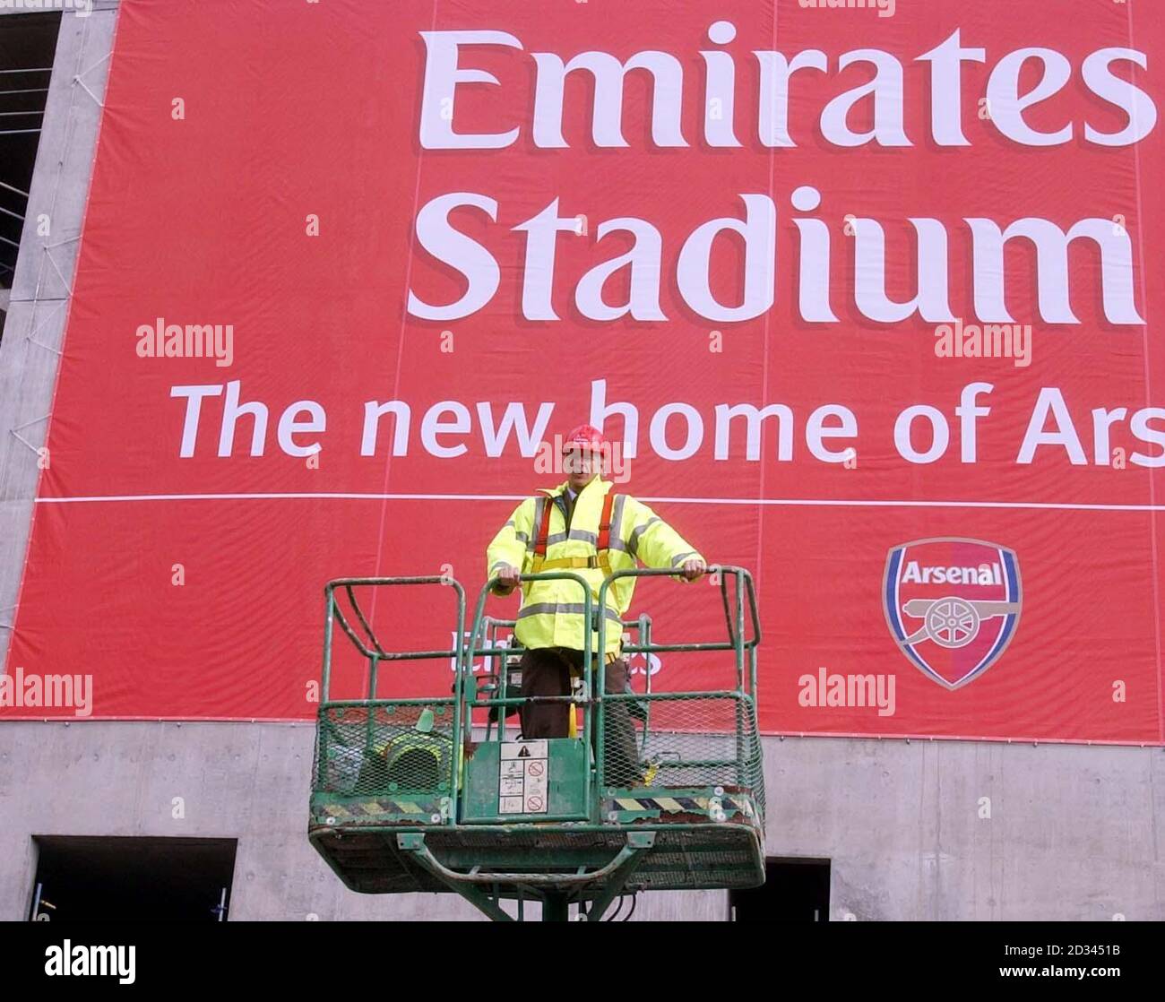 Arsenal Manager Arsene Wenger At The Site Of Their New Stadium Arsenal