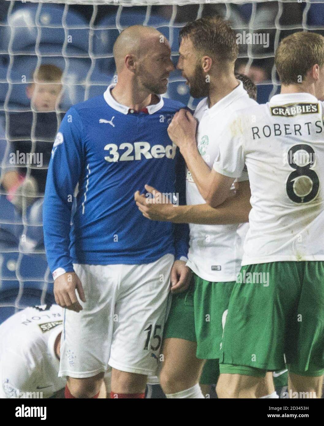 Hibernian jordan forster scottish championship match ibrox stadium hi ...