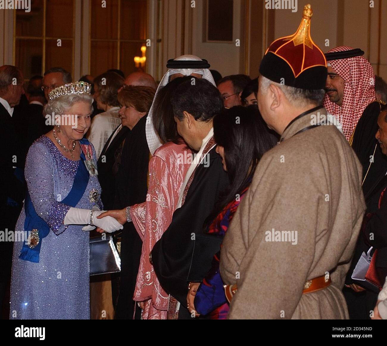 Britain's Queen Elizabeth II at an evening reception for members of the ...