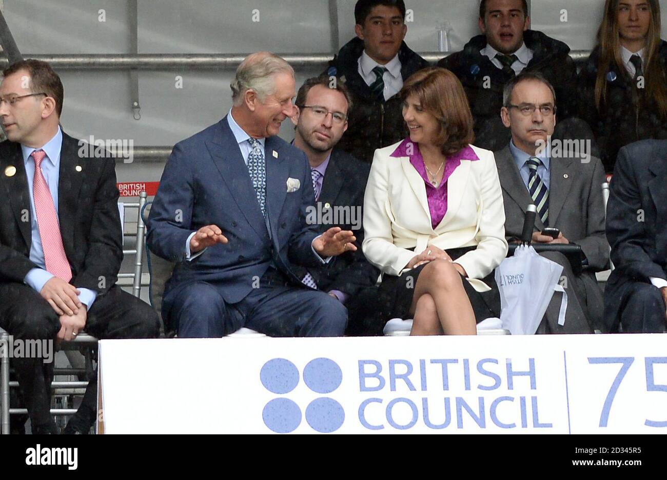 The Prince of Wales, Vice Royal Patron, views a rugby demonstration ...