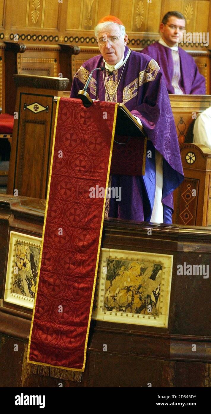 Cardinal Cormac Murphy-O'Connor, the Archbishop of Westminster, leads ...