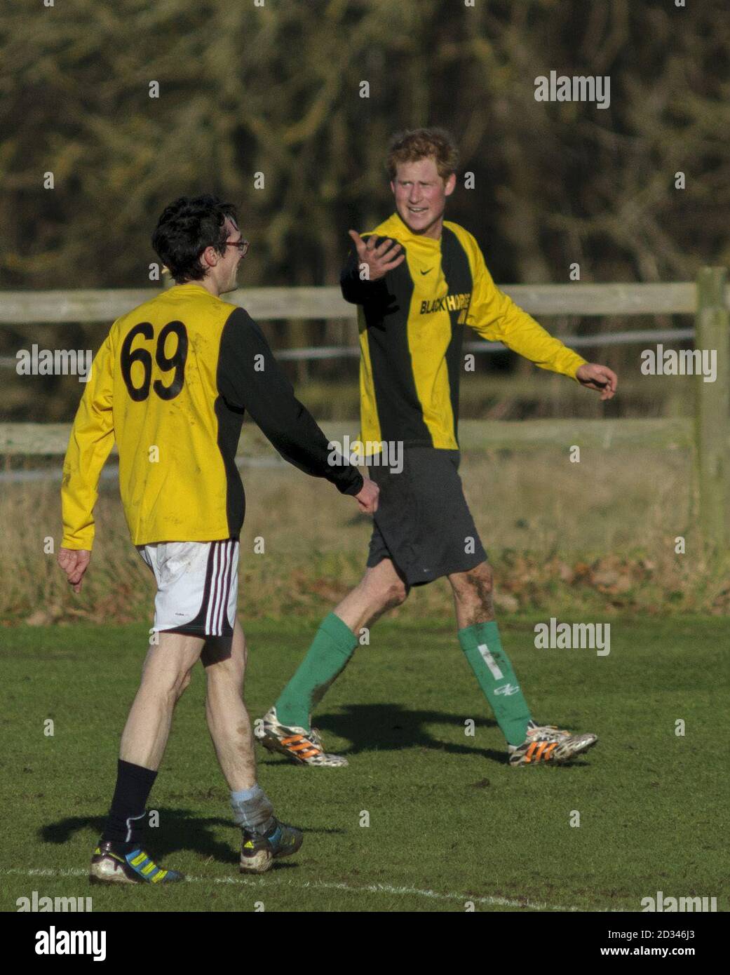 Prince harry annual football match between sandringham estate workers ...