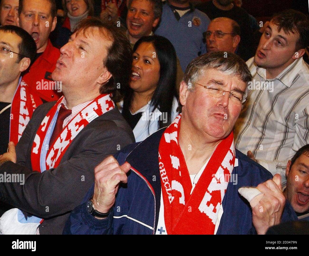 Exeter City Managing Director Ian Huxham (L) and Exeter City Trust ...