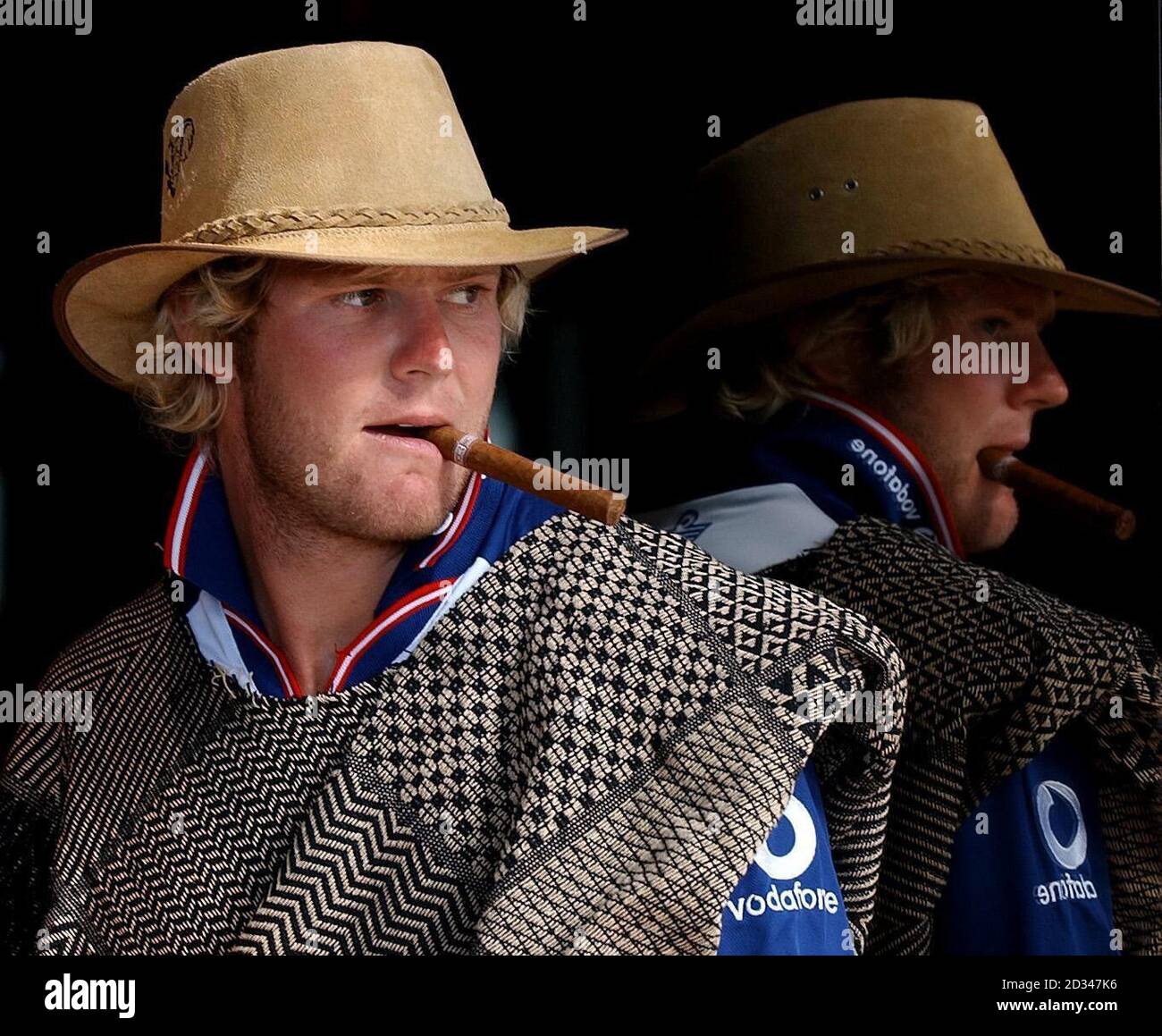 England cricketer Matthew Hoggard dresses as a character from the film ...