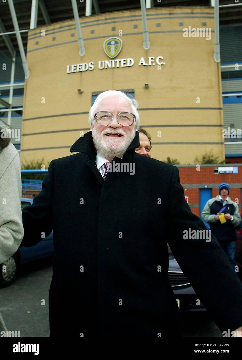 New Leeds United chairman Ken Bates arrives Stock Photo - Alamy