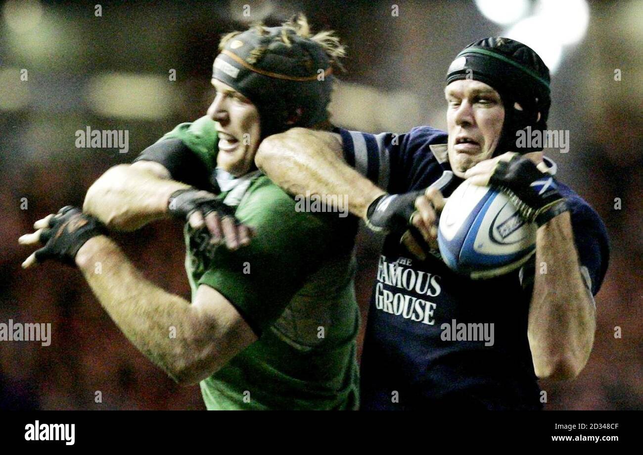 Scotland's Stuart Grimes (right) in action against Ireland's Paul O ...
