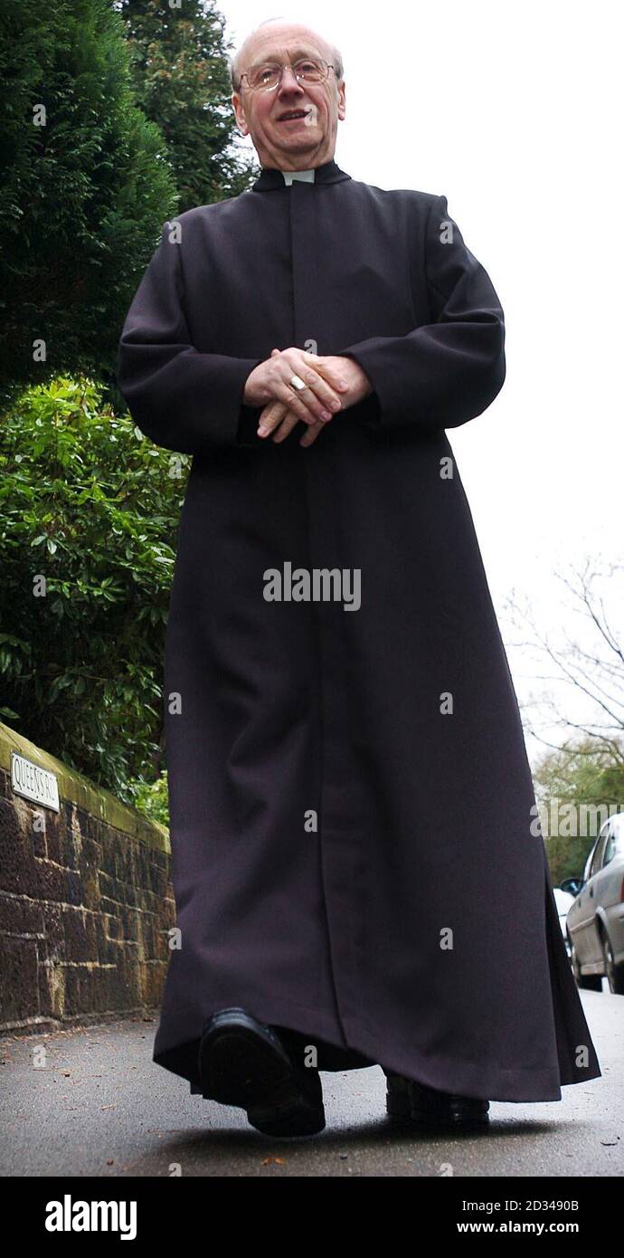Dr David Hope, the former Archbishop of York, wearing the cassock of an ...