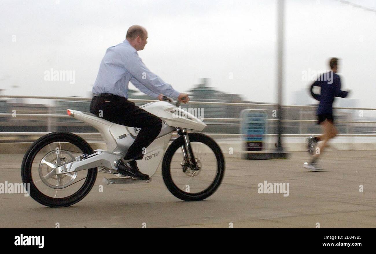 An engineer from Seymourpowell, the designers of ENV's fuel cell ...