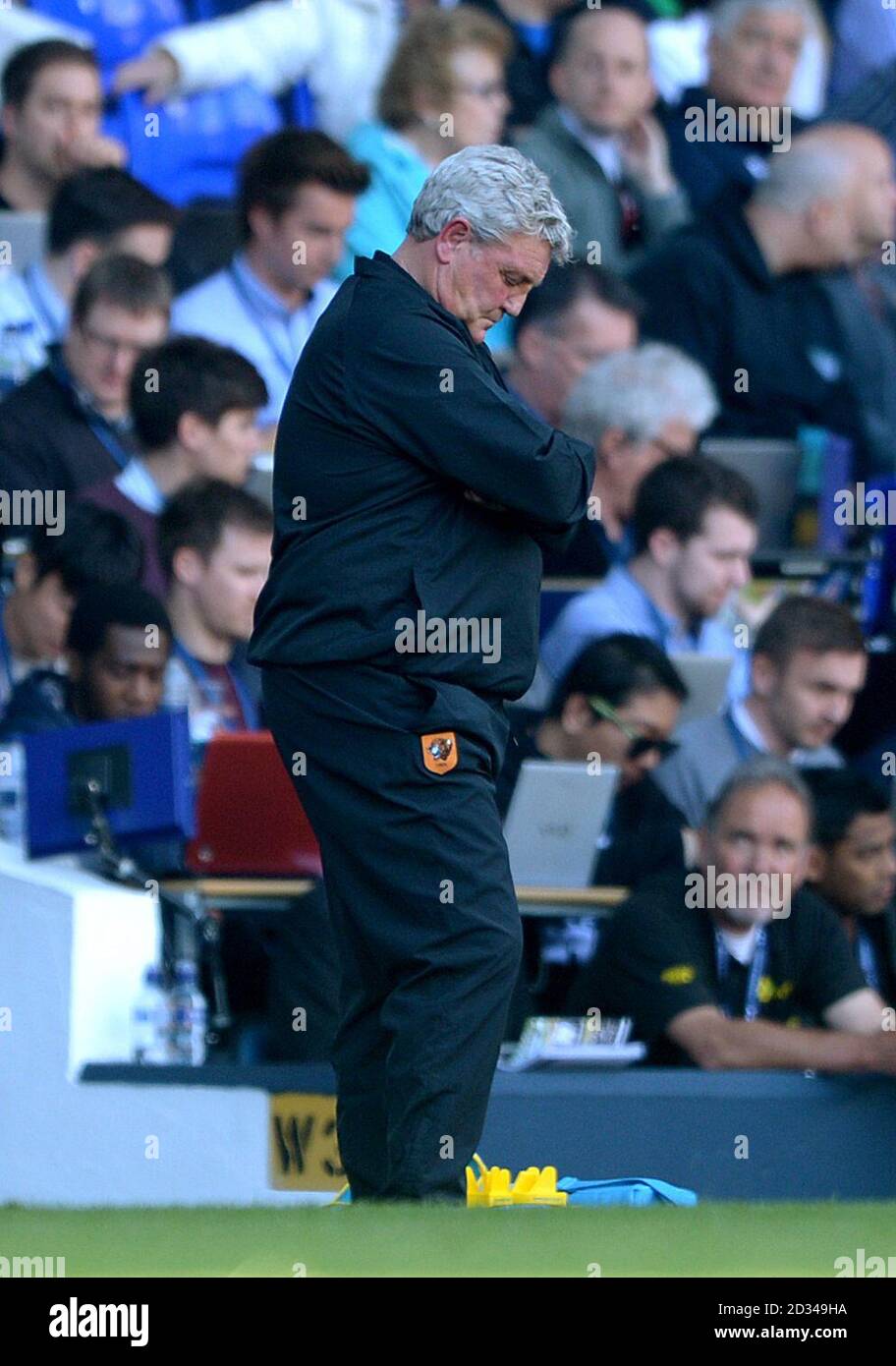 Hull city manager steve bruce appears dejected hi-res stock photography ...