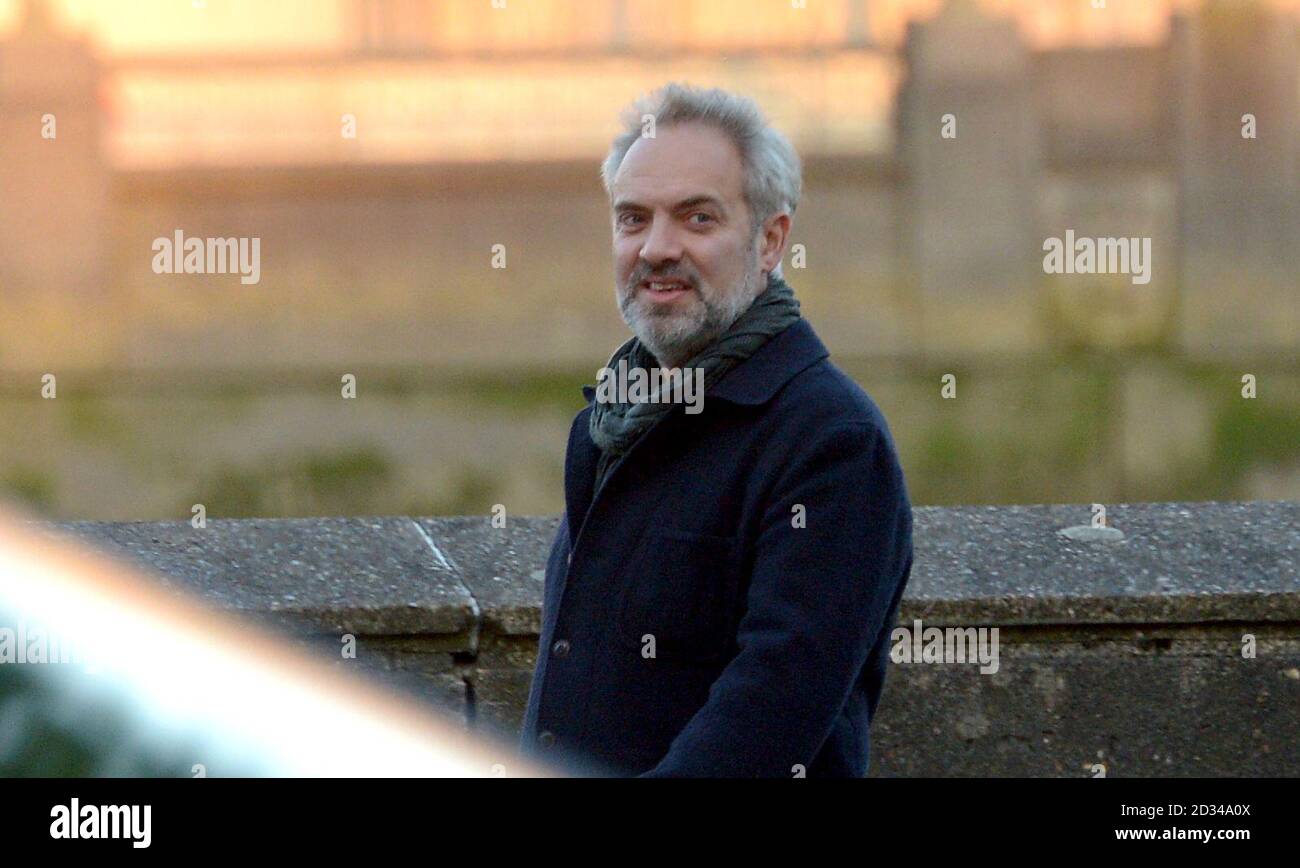 Director Sam Mendes on set during the filming of the new James Bond ...
