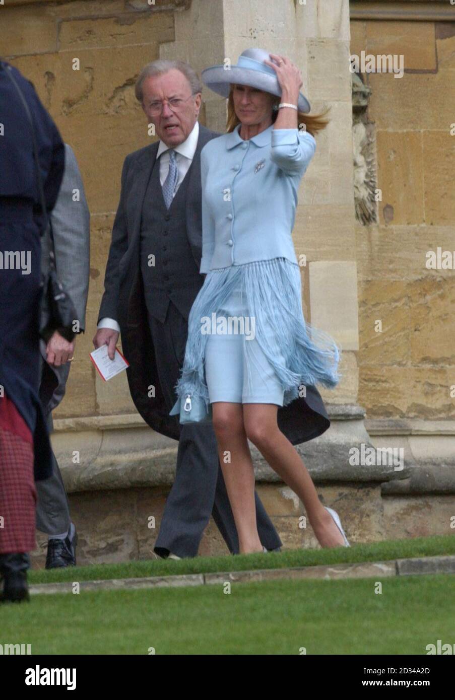 Sir David Frost and Lady Corina Frost arrive at St George's Chapel, for ...