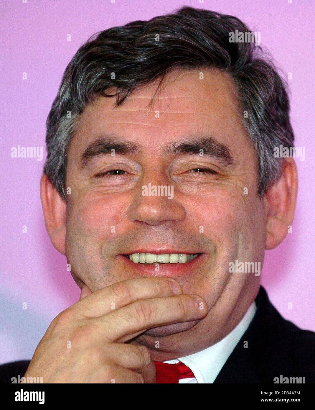 Chancellor Gordon Brown speaking Stock Photo - Alamy
