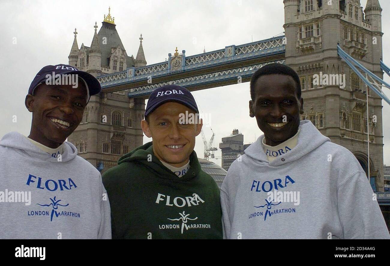London Marathon runners from left to right, Evans Rutto (Kenya ...