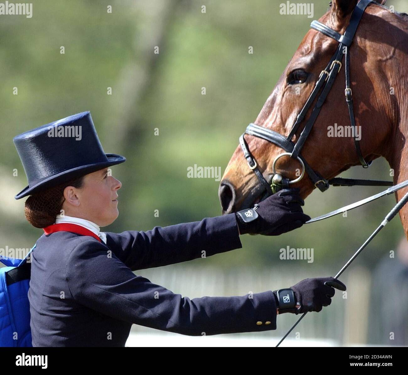 Pippa Funnell with Primmore's Pride after the dressage Stock Photo - Alamy