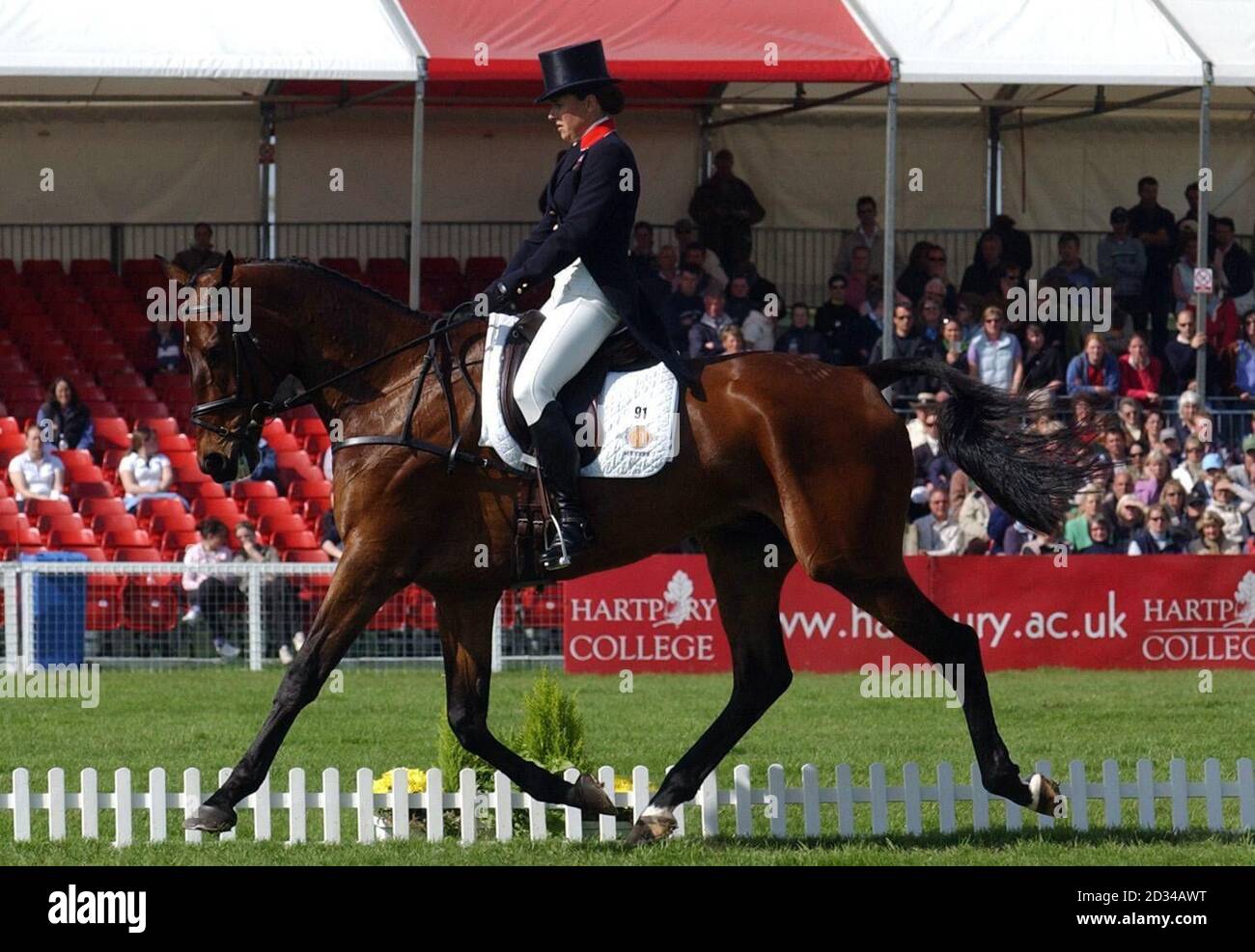 Pippa Funnell on Primmore's Pride in the dressage Stock Photo - Alamy