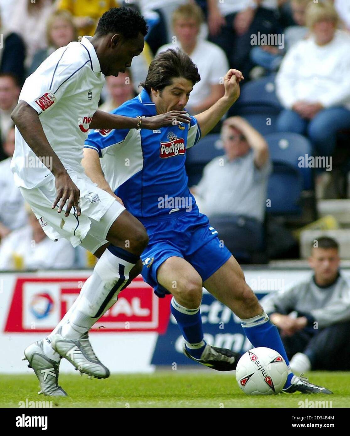 Preston north ends claude davis tackles derby countys paul peschisolido ...