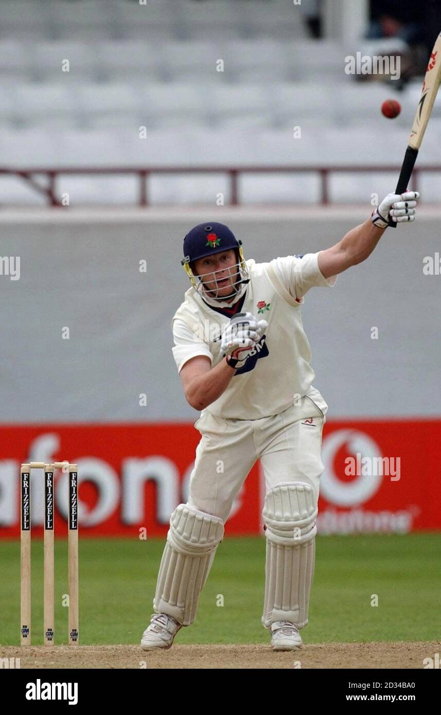 Lancashire's Andrew Flintoff in action Stock Photo - Alamy