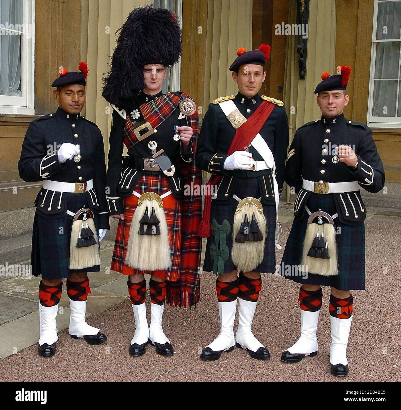 Private Jonetani Matia Lawaci, (from left to right) Piper Damian Currie ...
